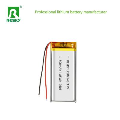 China 3.7V 500mAh Lithium Polymer Battery Compact 502248 Size for Bluetooth Earphones for sale