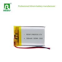 China Rechargeable Lithium Ion Battery Cell 602535 3.7V 500mAh LiPo Battery for LED Lamp for sale