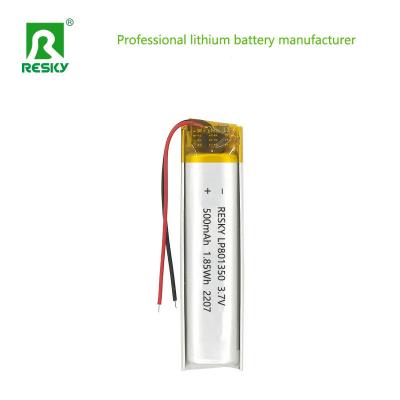 China 3.7V 500mAh Rechargeable Lithium Polymer Battery Cell for Electric Toothbrush and Beauty Devices for sale
