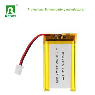 China 3.7V 1200mAh 500 Cycles Rechargeable Lithium Polymer Battery for Beauty Devices and Small Electronics for sale