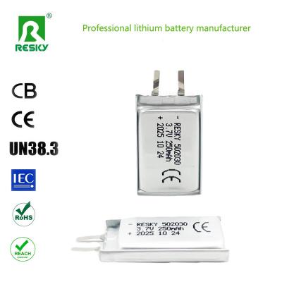 China Lipo Battery Cell 502030 3.7v 250mAh 0.925wh Li-ion Lithium Ion Polymer Battery Pack for sale