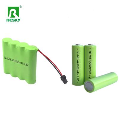 China OEM ODM Ni-MH Battery Pack 4.8V 1800mAh 500 Cycles Rechargeable AA Battery Pack for Electric Meter for sale