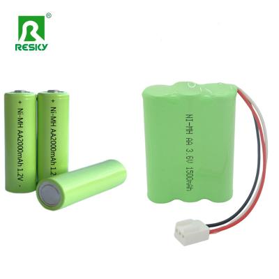 China OEM Factory Ni-Mh AA 3.6V 1500mAh 500cycles Rechargeable Battery Pack for Remote Control Devices for sale