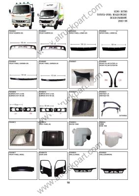 China HINO DUTRO BU420 BU320 Truck Spare Parts accesories body parts for sale