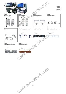 China ISUZU EXR360 EXR370 Truck Spare Parts accesories body parts for sale