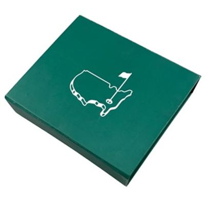 China Green Magnetic Closure Gift Boxes Art Paper Printing Logo Without Insert for sale