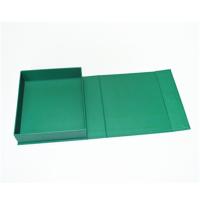 China Green Magnetic Closure Gift Boxes Art Paper Printing Logo Without Insert for sale