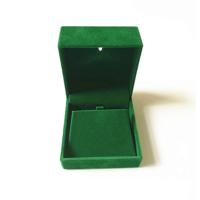 China Oem Green Velvet Jewelry Box With LED Light Earring Box Packaging for sale