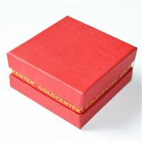 China Foam Insert Jewelry Paper Box Multifunctional Red Hat Box With Gold Foil Logo for sale