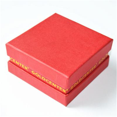 China Foam Insert Jewelry Paper Box Multifunctional Red Hat Box With Gold Foil Logo for sale