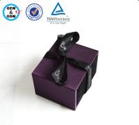 China Spot UV Velvet Jewelry Gift Boxes Purple Black With Ribbon Bow Drawer Retro Style for sale