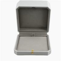 China Gold Foil Logo Velvet Jewelry Gift Boxes Push Button Embossed Paper Type for sale