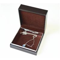 China Black Color Jewelry Plastic Gift Box Velvet Insert Silver Card Boarder Bangle Box for sale