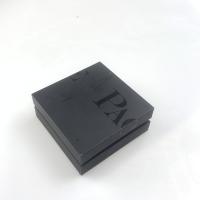 China Black Red Tactile Paper Jewelry Gift Boxes UV Stamping Earringss Ring PU Leather Insert for sale
