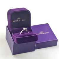 China Square Paper Ring Box Set For Jewelry Packaging Custom Logo Gold Foil for sale