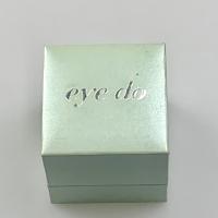 China Luxury Ring Paper Box Shiny Green Slanted Opening Iridescent Jewelry Packaging for sale