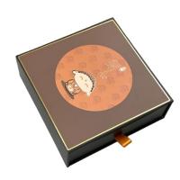 China Coated Paper Jewelry Drawer Box With Foam Insert Gold Foil Trim Chinese Style for sale
