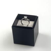 China Velvet Insert Paper Jewelry Gift Boxes Matte Black Silver Stamping Square Drawer Design for sale