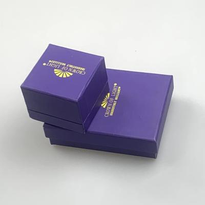 China Customized Yellow Stamping Purple Paper Hat Box Black Velvet Bangle Jewelry Pacakaging for sale