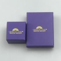 China Customized Yellow Stamping Purple Paper Hat Box Black Velvet Bangle Jewelry Pacakaging for sale