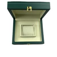 China Plastic Deluxe Jewelry Gift Boxes With Pearl Velvet Insert PU Leather Watch Box for sale