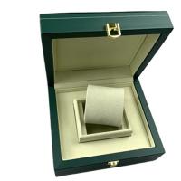 China Plastic Deluxe Jewelry Gift Boxes With Pearl Velvet Insert PU Leather Watch Box for sale