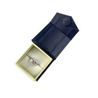China Mix Color Texture Paper Ring Box With Foam Pillow Irregular Magnetic Closure for sale