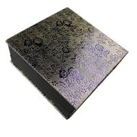 China Calico Paper Jewelry Box With Black Foam Insert Bracelet Packaging for sale