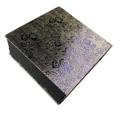 China Calico Paper Jewelry Box With Black Foam Insert Bracelet Packaging for sale