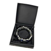 China Calico Paper Jewelry Box With Black Foam Insert Bracelet Packaging for sale