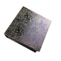China Calico Paper Jewelry Box With Black Foam Insert Bracelet Packaging for sale