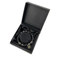 China Calico Paper Jewelry Box With Black Foam Insert Bracelet Packaging for sale