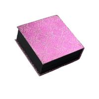 China Purple Clam Shell Paper Jewelry Gift Boxes With Foam Velvet Insert Bangle Packing for sale