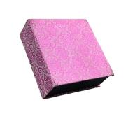 China Purple Clam Shell Paper Jewelry Gift Boxes With Foam Velvet Insert Bangle Packing for sale