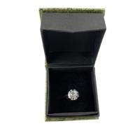 China Green Calico Paper Gift Box With Foam Insert Jewelry Ring Box for sale