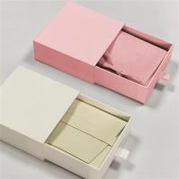 China Jewelry Drawer Slide Paper Box With Velvet Bag Paper Card CMYK Printed Romantic For Necklace Earring Ring for sale