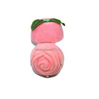 China Mini Rose Shape Pink Velvet Jewelry Gift Boxes For Party Valentine for sale