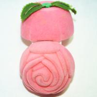 China Mini Rose Shape Pink Velvet Jewelry Gift Boxes For Party Valentine for sale