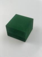 China Green Sqaure Velvet Earring Box Shining LED Light For Jewelry Packaging Display Valentine Wedding for sale