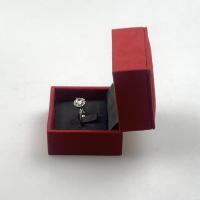 China Square Velvet Earring Box Wine Red Suede Gold Foil Custom Logo Printed Jewelry Packaging for sale