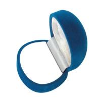 China CMYK Jewelry Packaging Boxes Sea Blue Unique Shape Velvet Foam Insert for sale