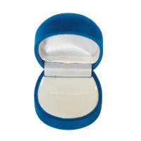 China CMYK Jewelry Packaging Boxes Sea Blue Unique Shape Velvet Foam Insert for sale