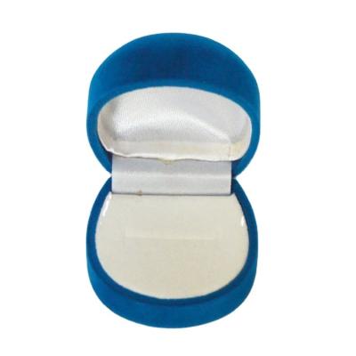 China CMYK Jewelry Packaging Boxes Sea Blue Unique Shape Velvet Foam Insert for sale
