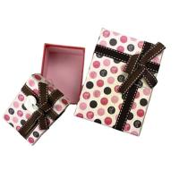 China OEM Paper Gift Hat Box Ribbon Polka Dot Decoration Without Insert for sale