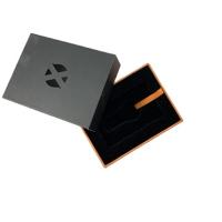 China Modern Paper Gift Hat Box Uv Coating Logo With Eva Black Velvet Insert for sale