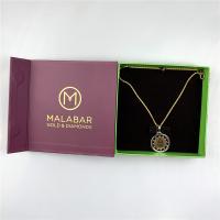China Magnetic Closure Paper Jewelry Gift Boxes With Gold Foil Logo Velvet Insert Necklace Box for sale