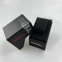 China Irregular  Hat Box Paper Watch Box With Black Foam Insert Silver Foil Logo for sale