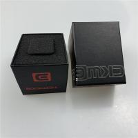 China Irregular  Hat Box Paper Watch Box With Black Foam Insert Silver Foil Logo for sale