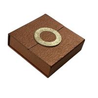 China Twin Doors Magnetic Button Gift Box Texture Paper With Separator Chocolate Box for sale