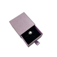 China Purple Specialty Paper Jewelry Gift Drawer Box With Velvet Insert Ring Box for sale
